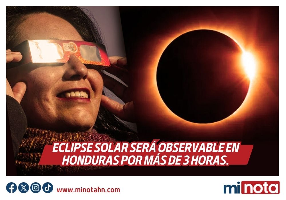 Eclipse solar será observable en Honduras por más de 3 horas | Mi Nota