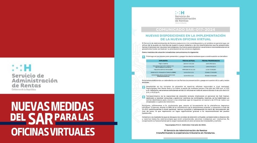 Nuevas medidas del SAR para las oficinas virtuales | Mi Nota